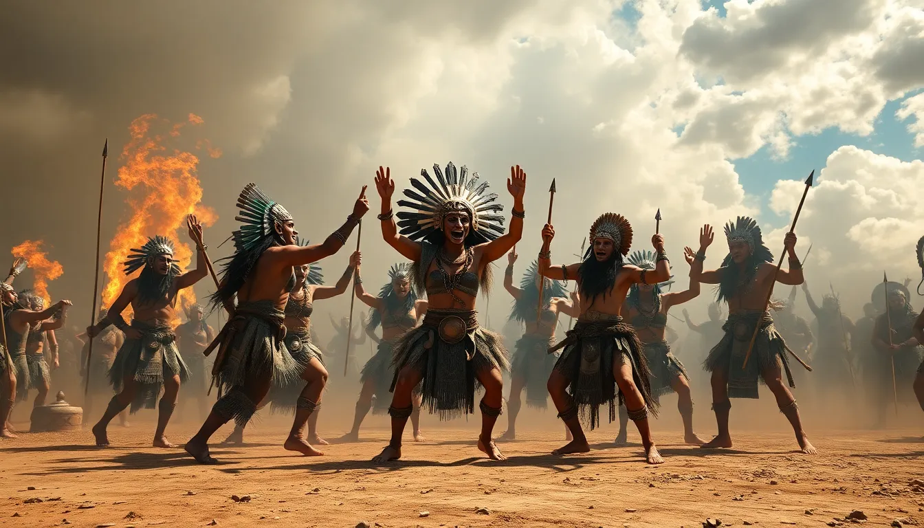 The Ritual of the Sacred Dance of the Warriors - Aztec Mythology