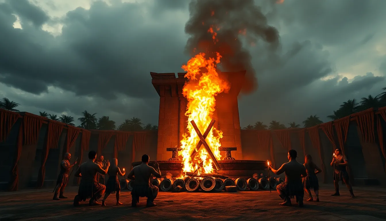 The Ritual of the Sacred Fire: A Symbol of Renewal - Aztec Mythology