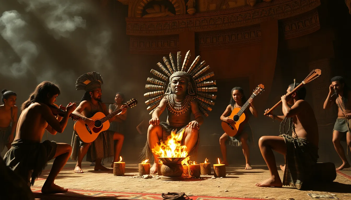 The Role of Music in Aztec Sacrificial Ceremonies - Aztec Mythology