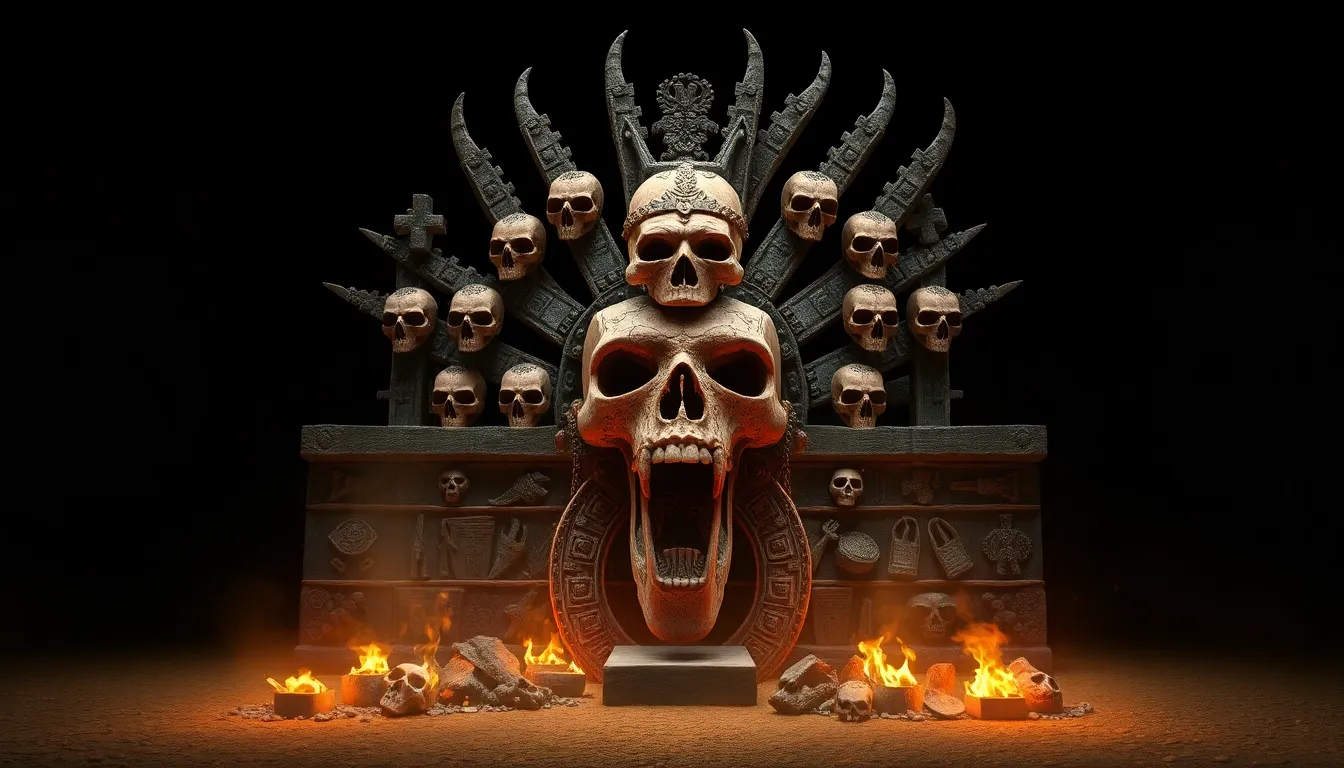 The Tzompantli: The Skull Rack of Aztec Sacrifices - Aztec Mythology