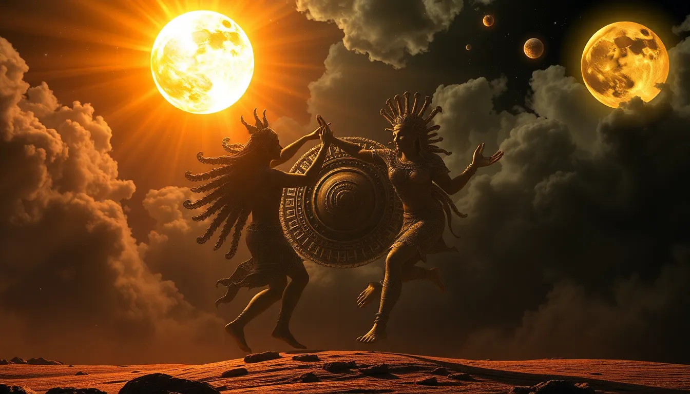 The Aztec Myth of the Sun and Moon: A Cosmic Dance - Aztec Mythology